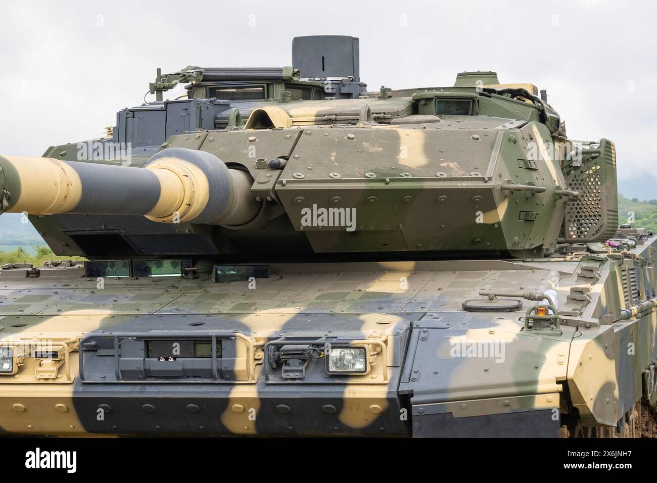 German-made Leopard 2A7 tank with camouflage Stock Photo - Alamy
