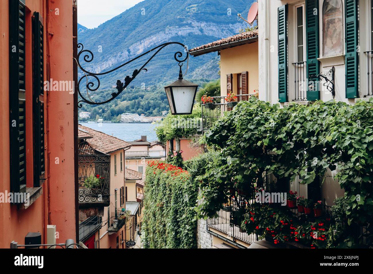 Bellagio, Italy - August 8, 2023: View of the city center of Bellagio ...