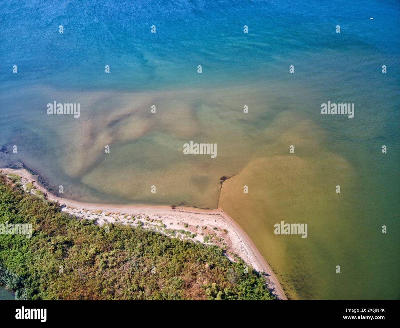 Strymonas river estuaries from above, in North Greece Stock Photo - Alamy