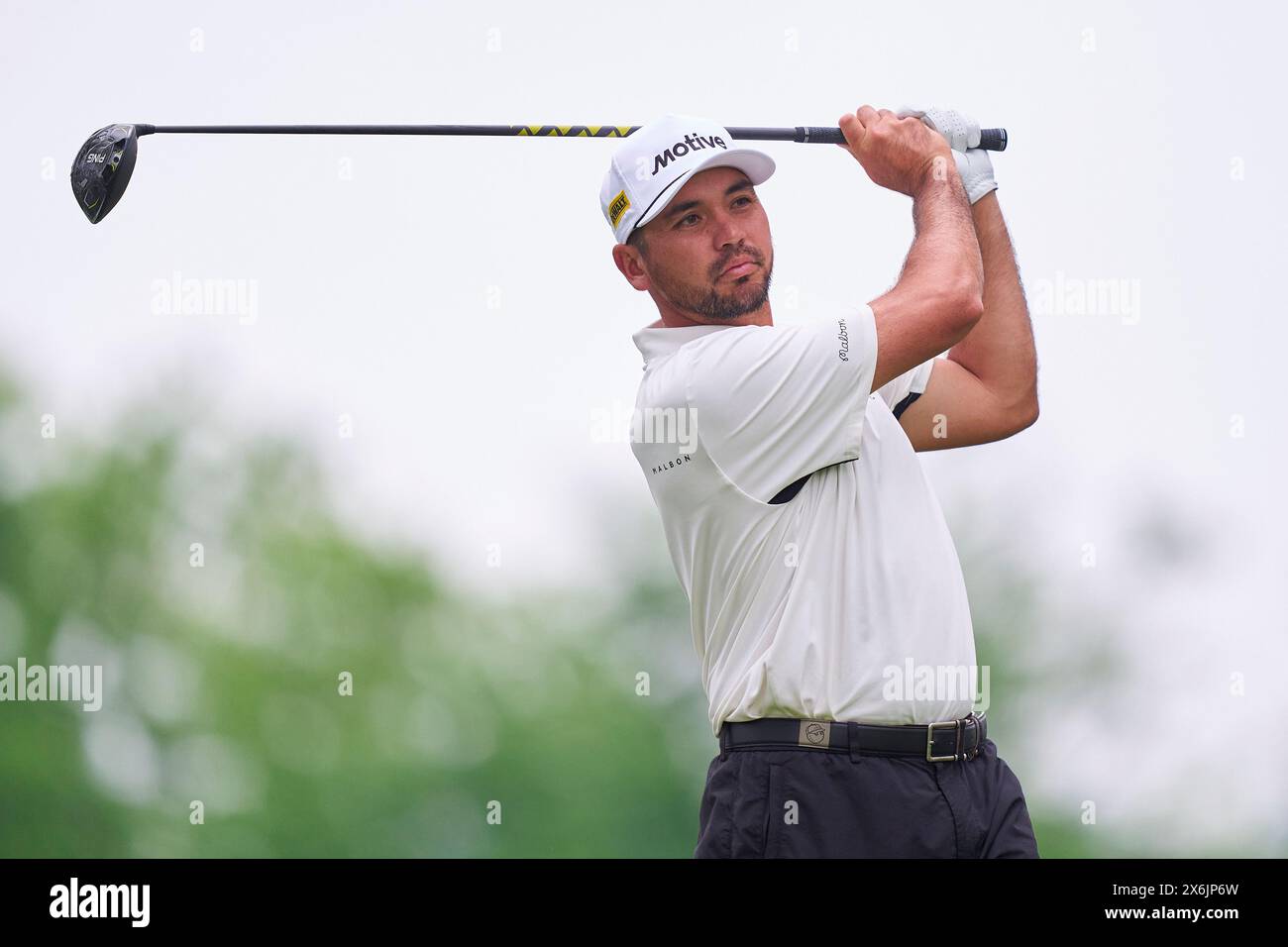 Jason Day of Australia in action during a practice round prior to the ...