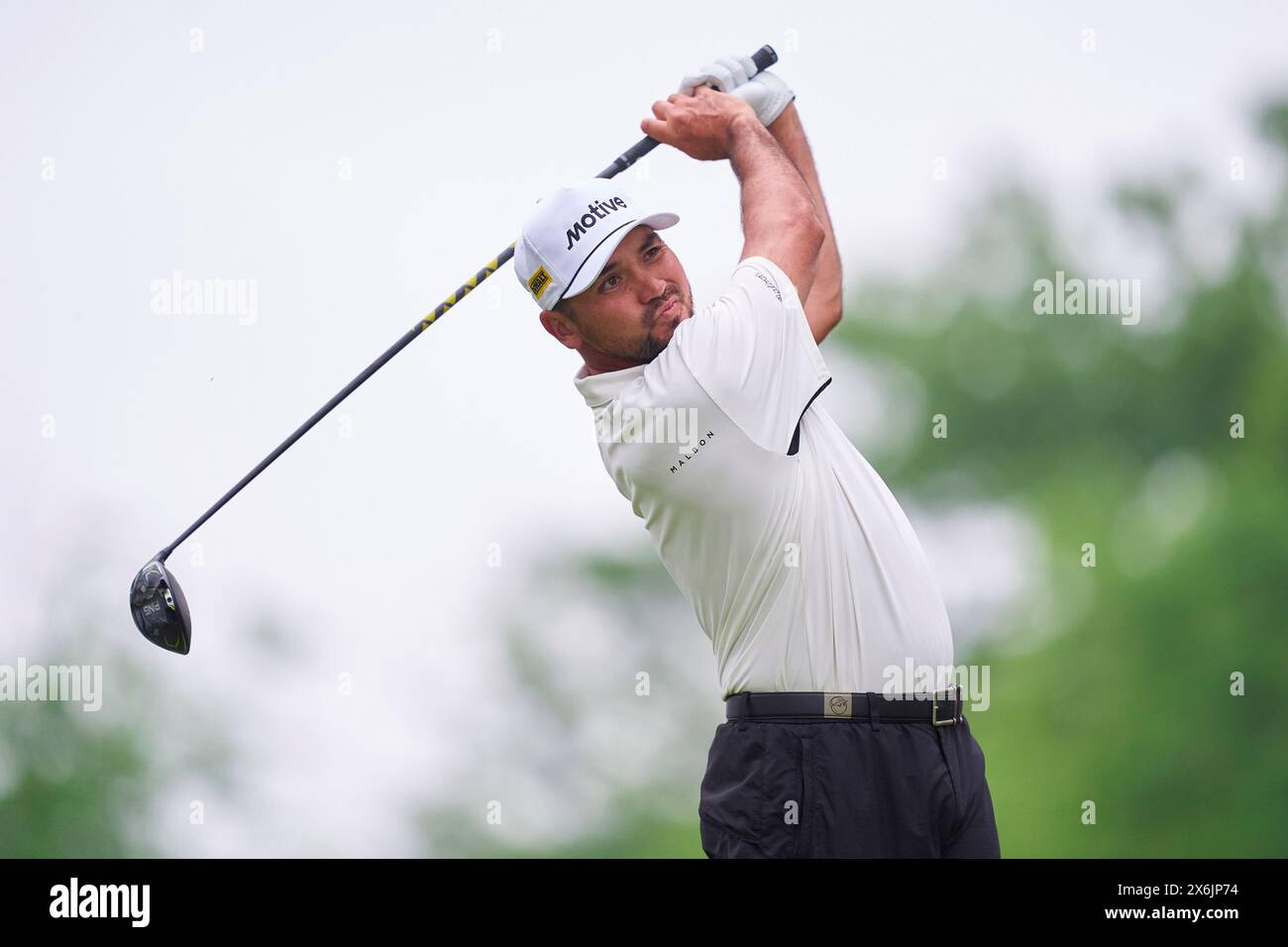 Jason Day of Australia in action during a practice round prior to the ...