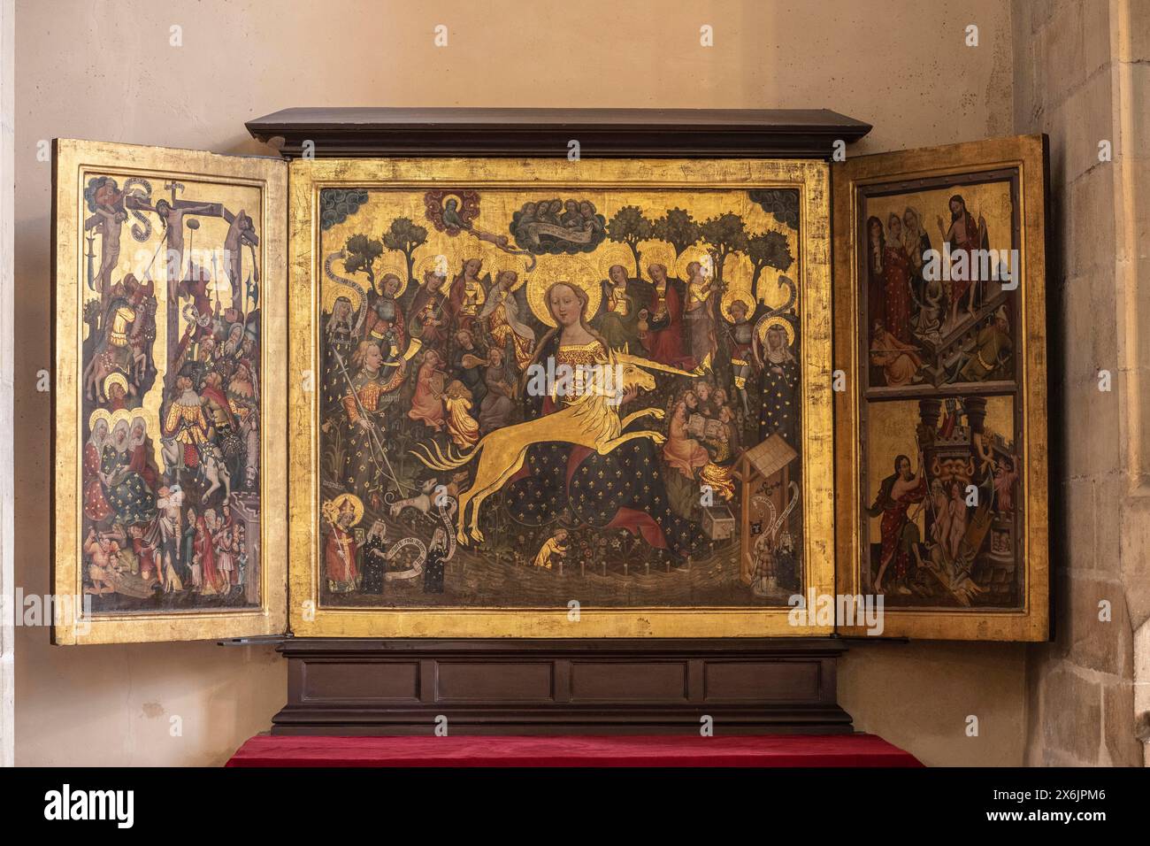 Cathedral, Erfurt, winged altar, painting by Lukas Cranach, Thuringia ...