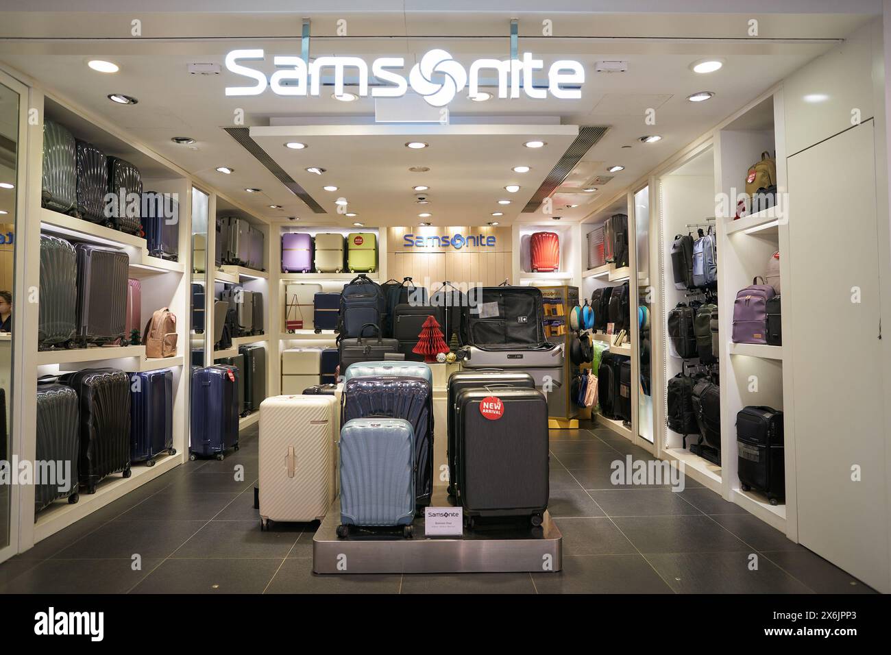 HONG KONG, CHINA - DECEMBER 04, 2023: Samsonite store in New Town Plaza ...