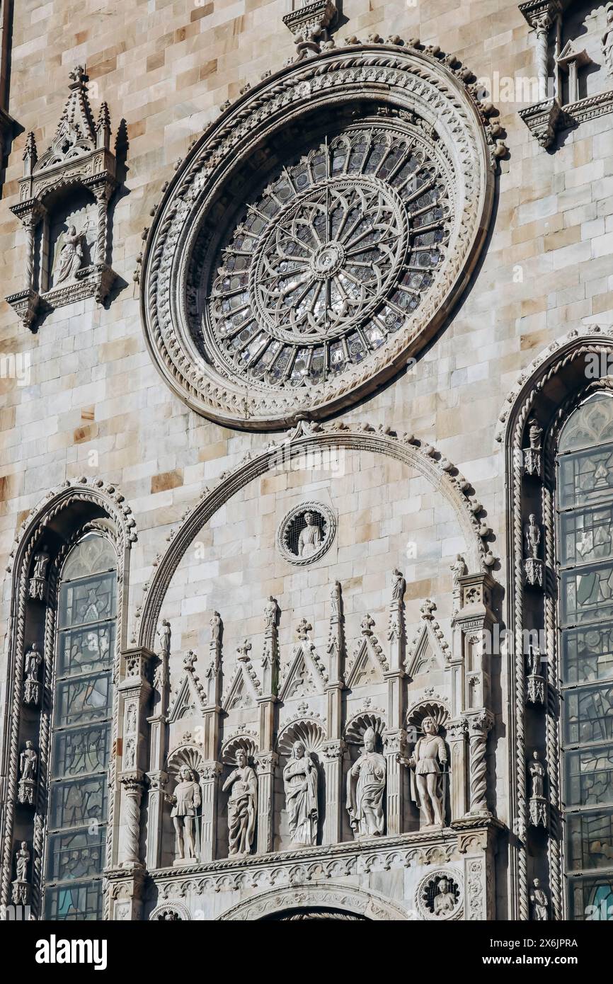 Como, Italy - August 8, 2023: Saint Mary Assunta Cathedral in downtown ...