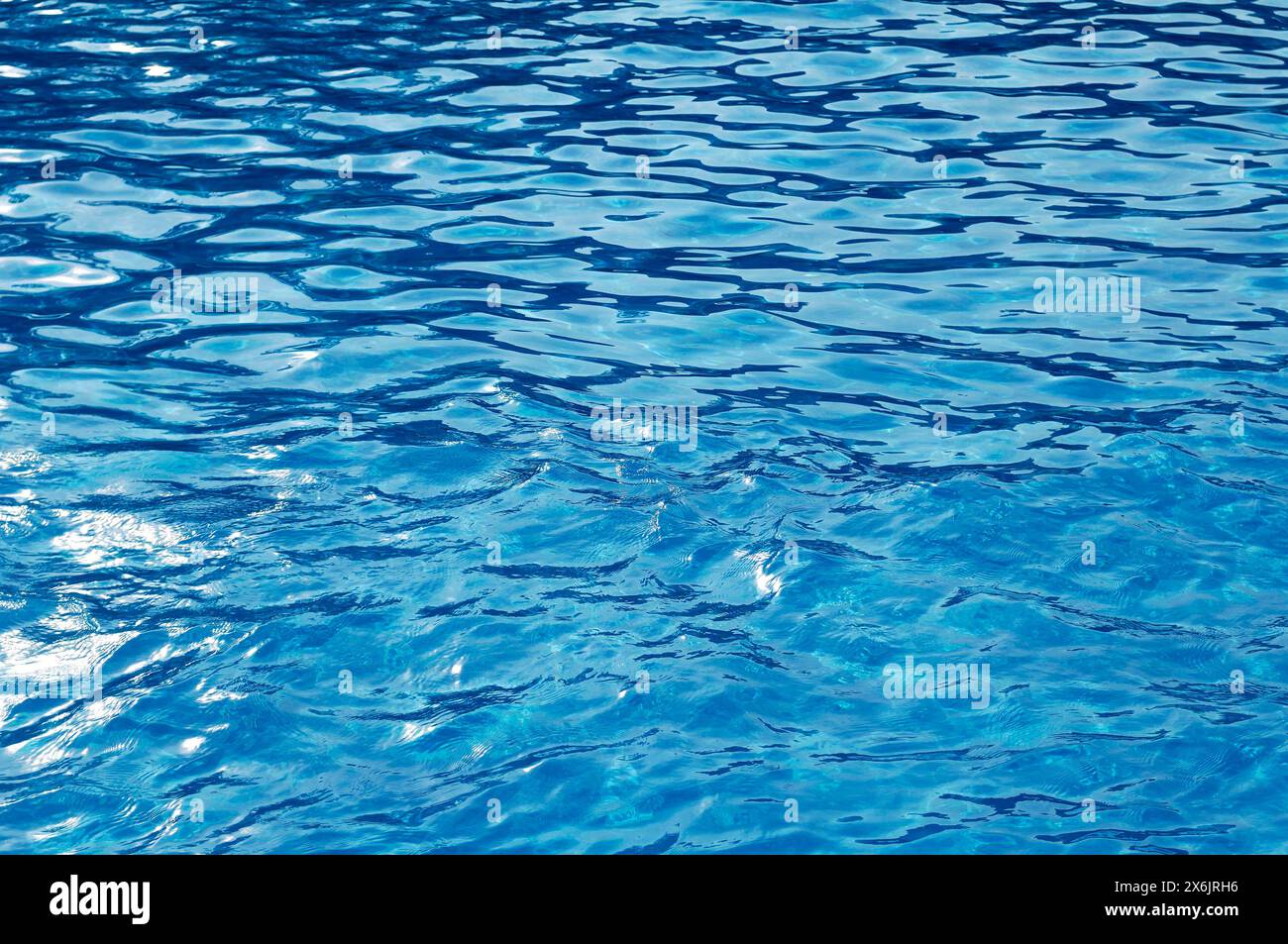 Blue, clear and undulating water in a swimming pool Stock Photo - Alamy