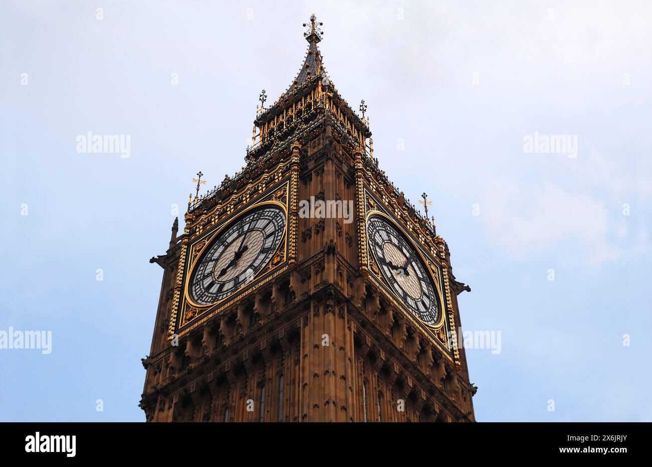 Bell tower with clock from Big Ben, Bridge Street, SW1, london, England ...