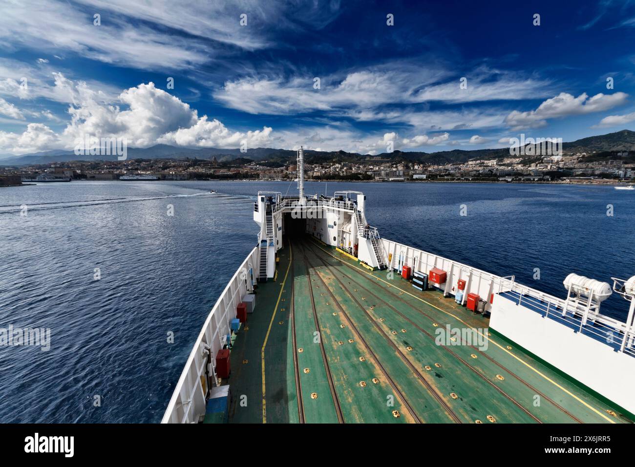 Italy, Sicily, Sicily channel, view of the sicilian coastline and ...