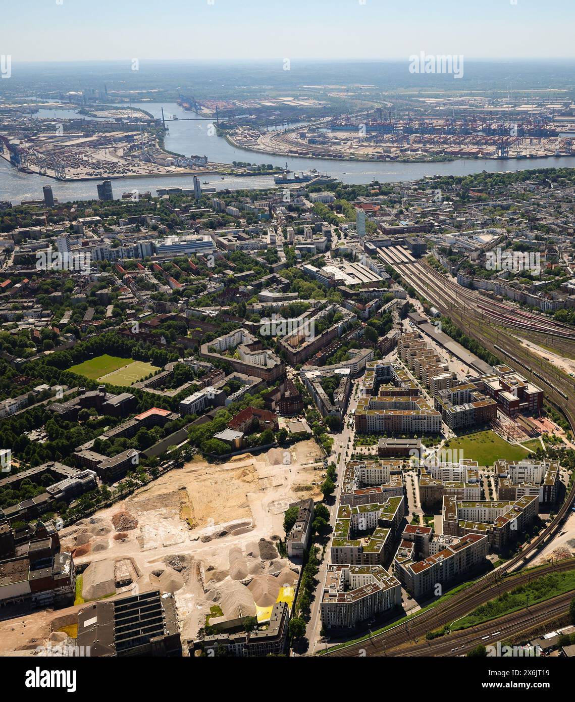 Hamburg, Germany. 14th May, 2024. View over the "Neue Mitte Altona ...