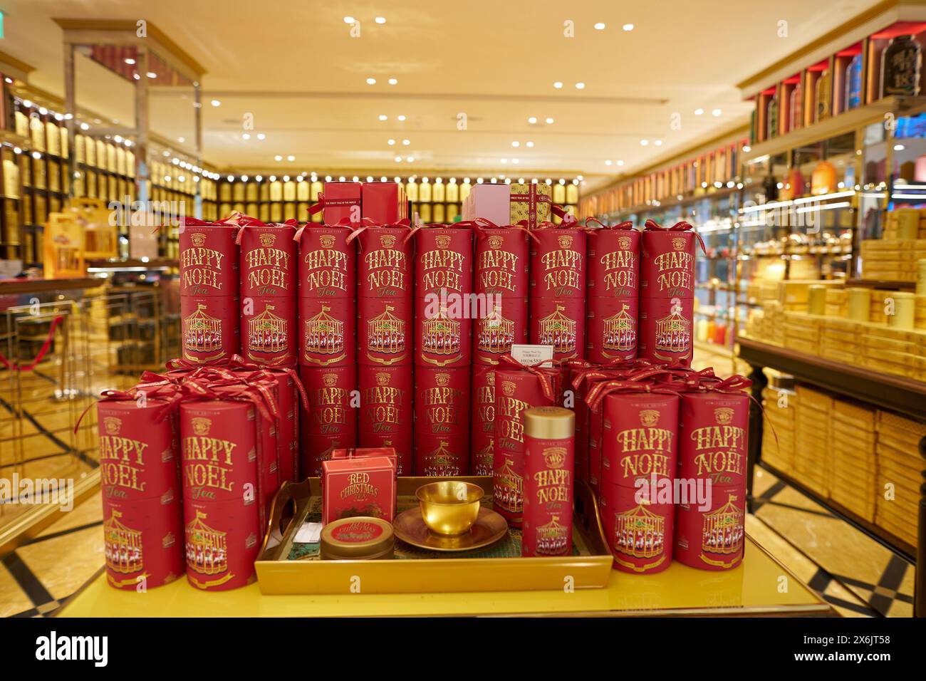 HONG KONG, CHINA - DECEMBER 04, 2023: inside TWG Tea store in New Town ...
