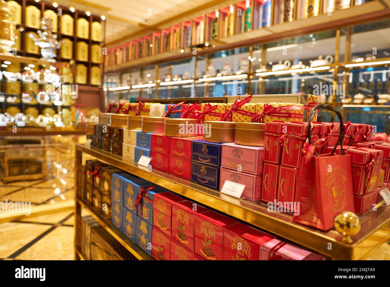 HONG KONG, CHINA - DECEMBER 04, 2023: inside TWG Tea store in New Town ...