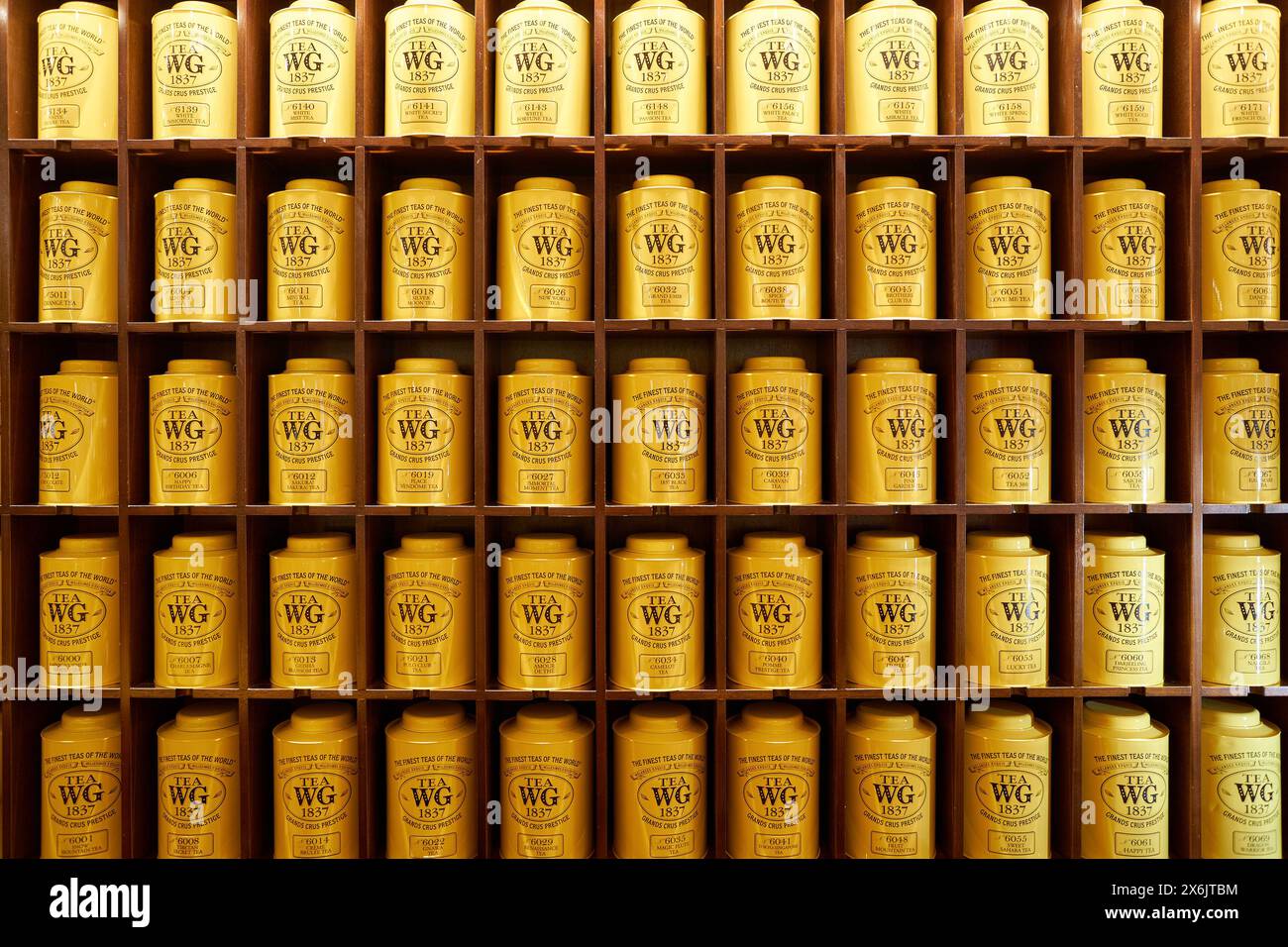 HONG KONG, CHINA - DECEMBER 04, 2023: inside TWG Tea store in New Town ...
