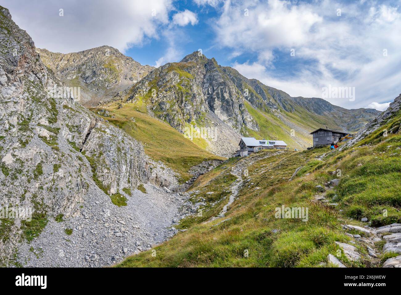 Obstanserseehuette mountain hut, Carnic Main Ridge, Carnic High Trail ...