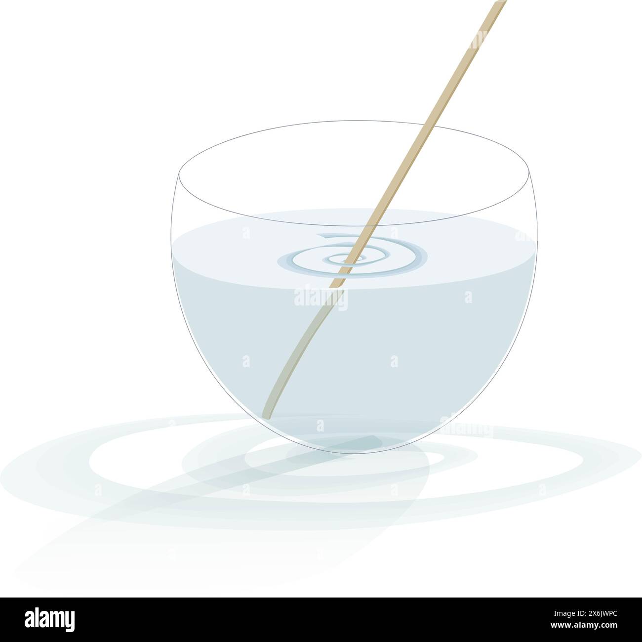 Glass water blue vector Cut Out Stock Images & Pictures - Alamy