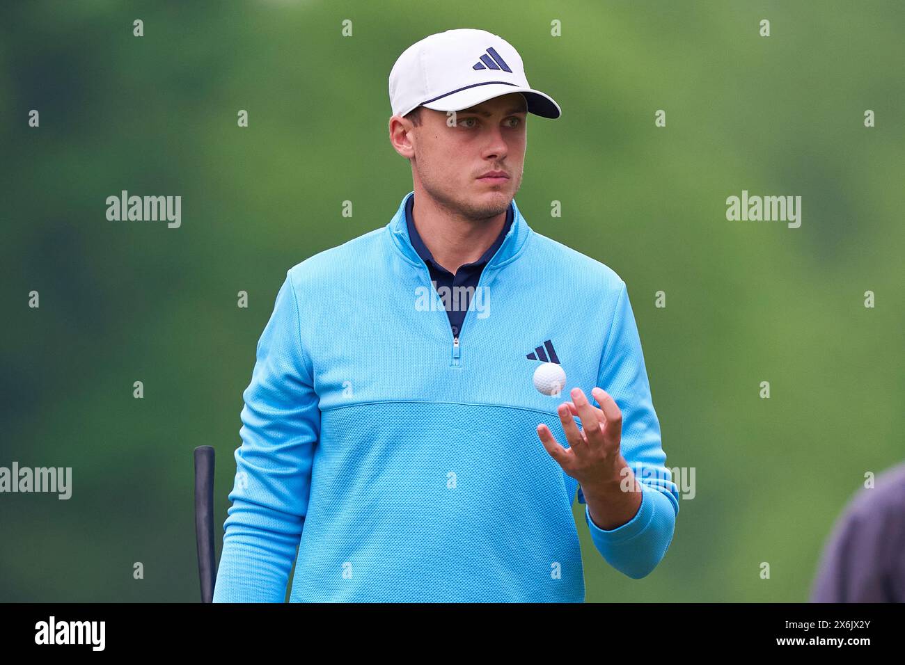 Ludvig Aberg of Sweden in action during a practice round prior to the ...
