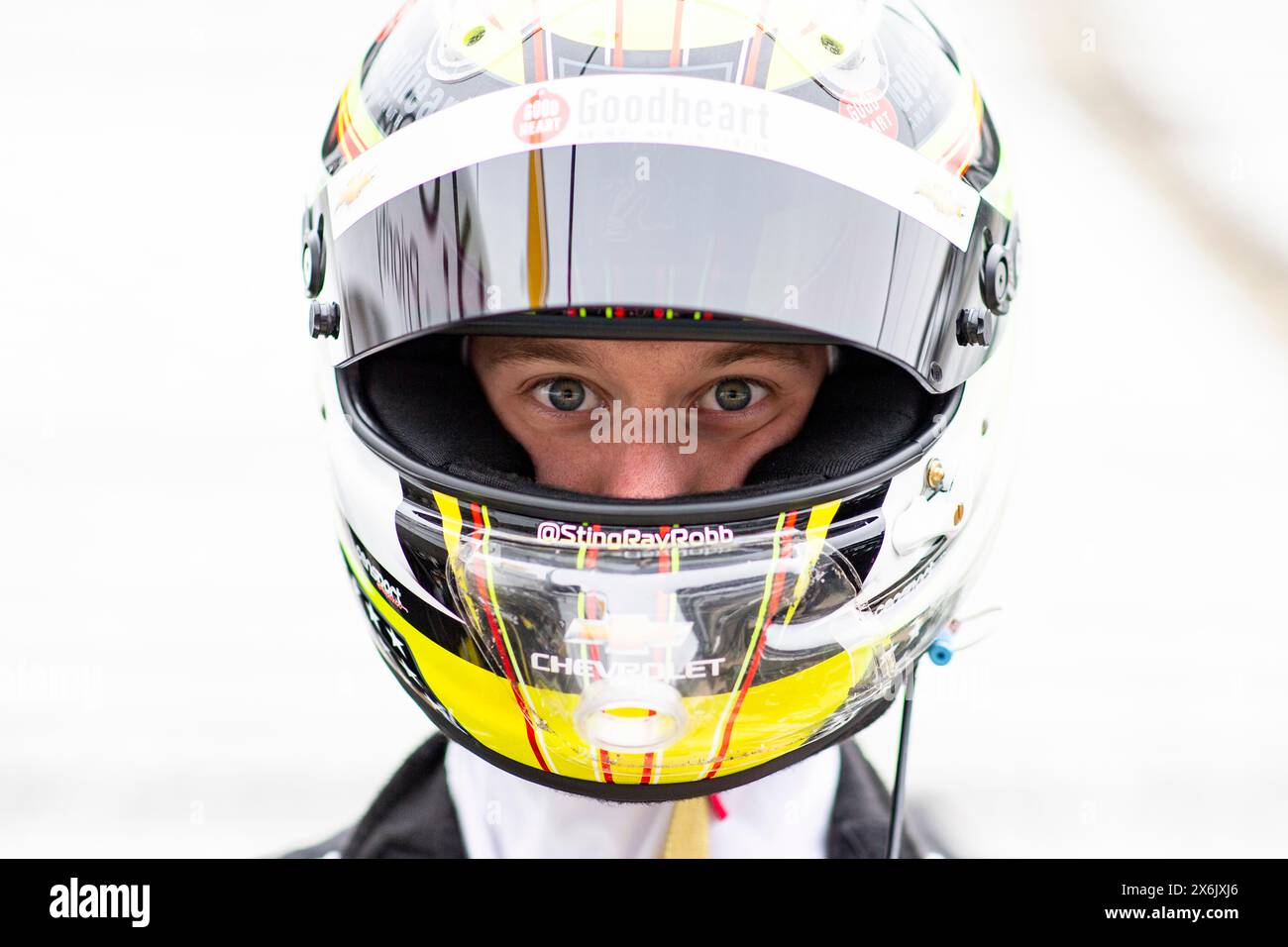 STING RAY ROBB (41) of Payette, Idaho suits up during the Indy 500 Open ...