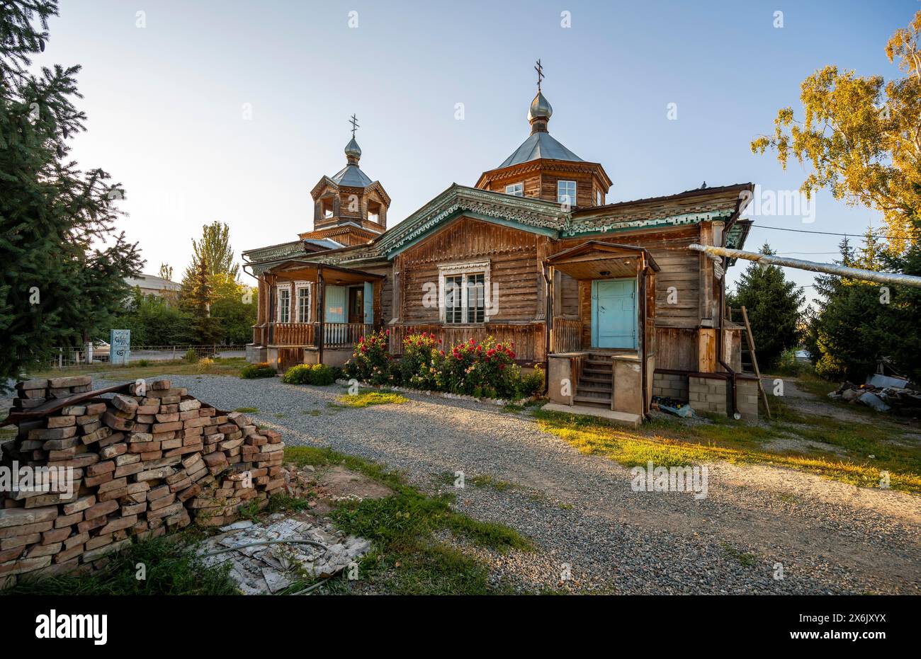 Wooden church, Russian Orthodox Church Tserkov, Teploklyuchenka ...