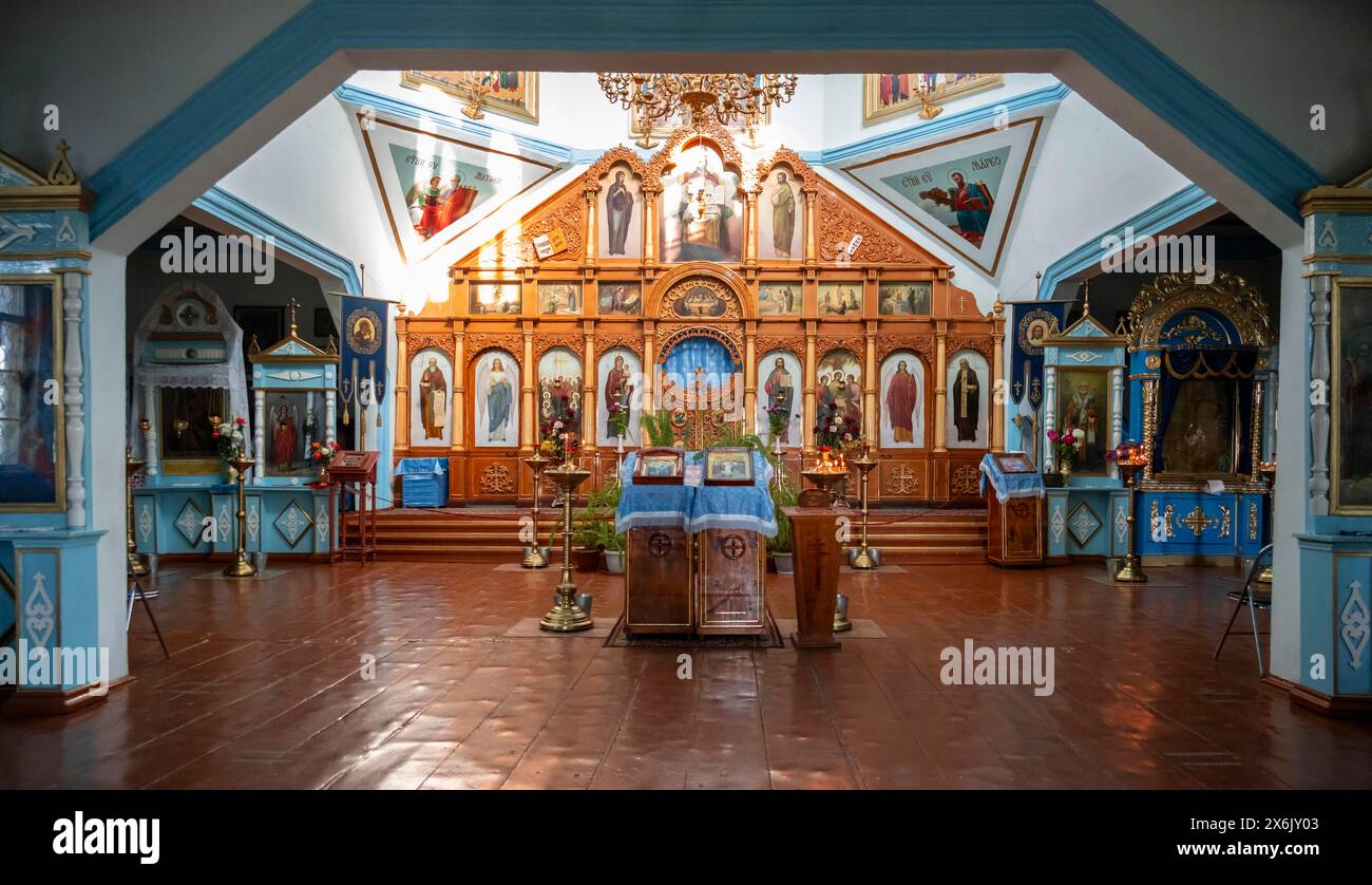 Interior with altar, Russian Orthodox Church Cathedral of the Holy ...