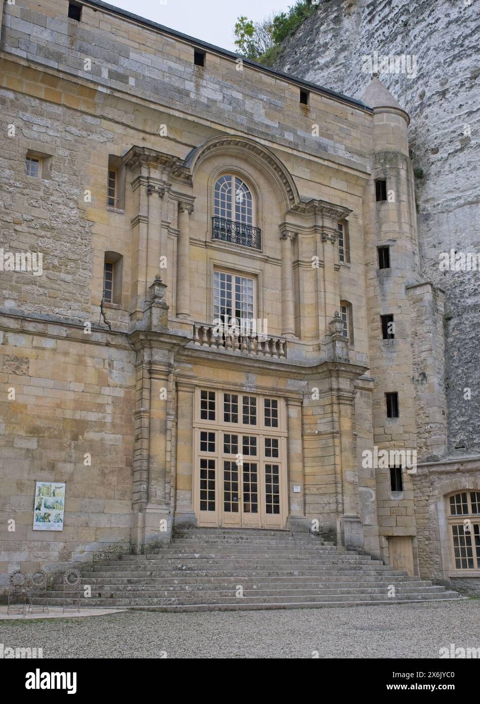 La Roche-Guyon, France - May 8, 2024: In this castle in La Roche-Guyon ...
