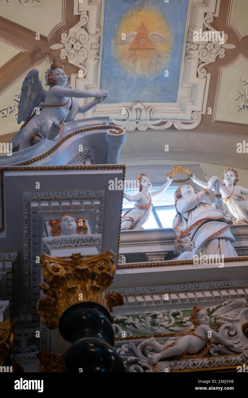 Triangular church ceiling hi-res stock photography and images - Alamy