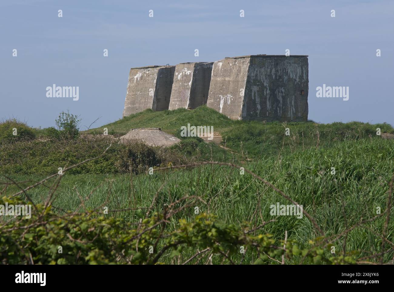 Fecamp, France - May 10, 2024: German bunker complex of two radar ...