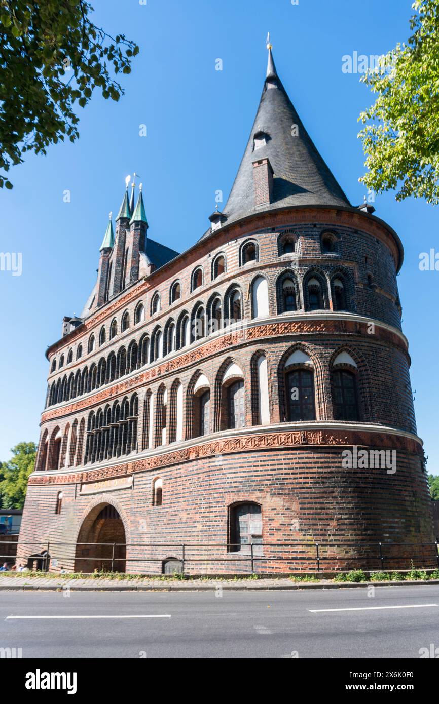 Lubeck, Germany-august 12, 2022:view of the Holstentor museum a ...