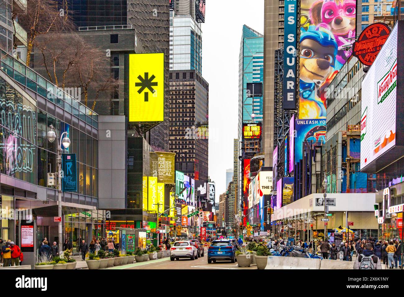 Neon signs in Times Square, Manhattan, New York City Stock Photo - Alamy