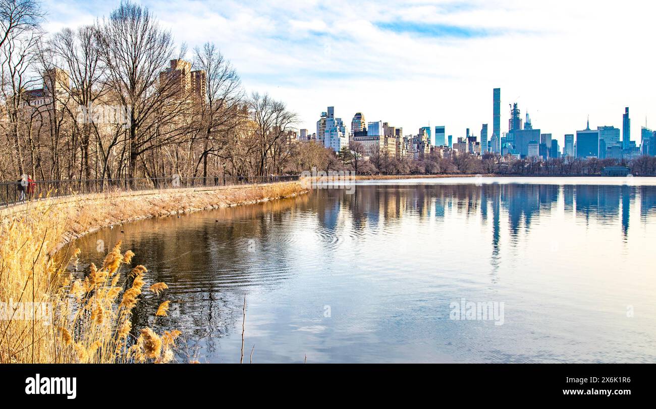 Jacqueline Kennedy Onassis Reservoir, Central Park, New York City Stock ...