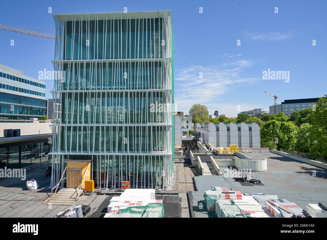 Construction site, new building, Bauhaus-Archiv Museum fuer Gestaltung ...