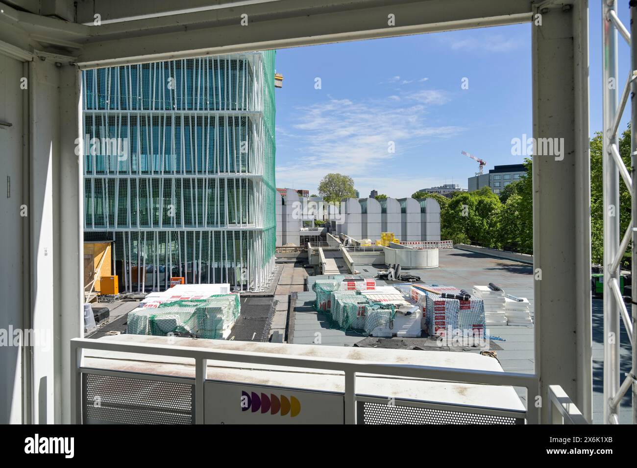 Construction site, new building, Bauhaus-Archiv Museum fuer Gestaltung ...