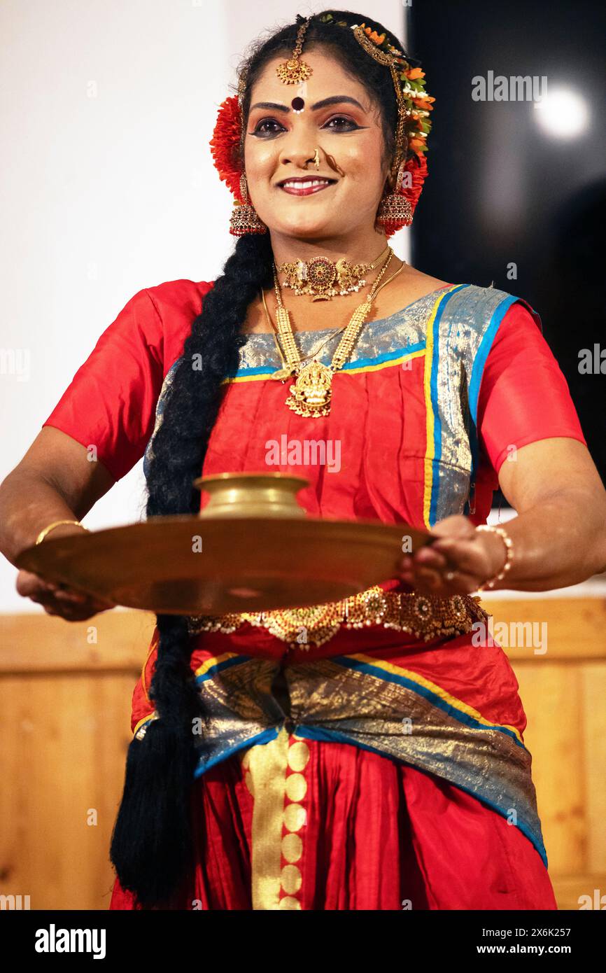 Indian dancer, 40 years old, dances Indian classical dance, Thekkady ...