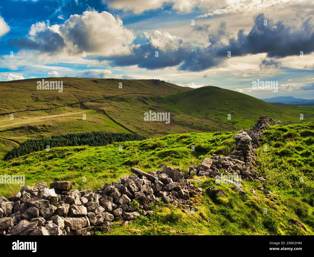 Beautiful landscapes of the Yorkshire Dales. The photo is taken from ...