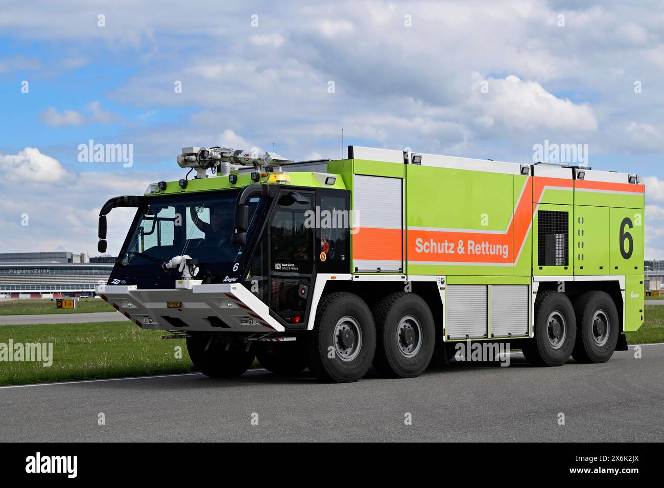 Airport fire engine protection and rescue, Zurich Kloten, Switzerland ...