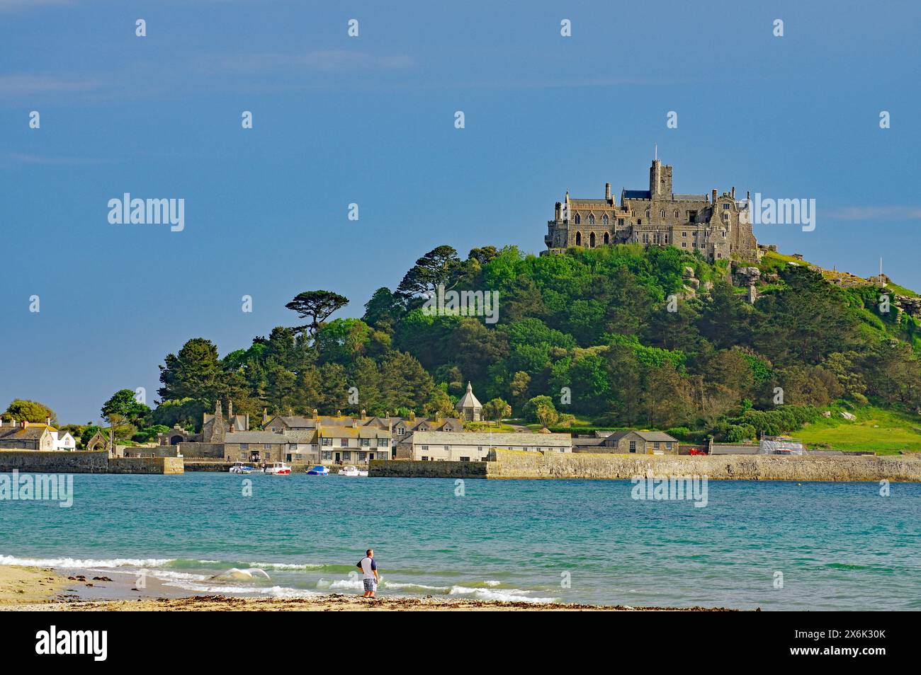 Tidal island with castle, garden and small harbour, Saint Michael's ...