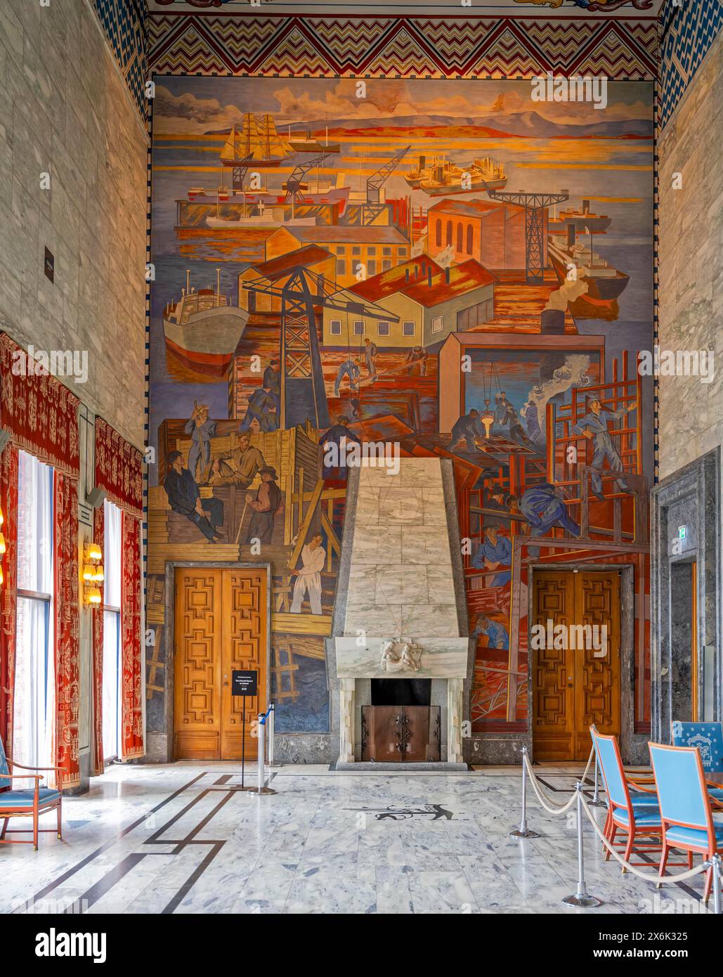City Hall Inside Oslo Norway Stock Photo - Alamy