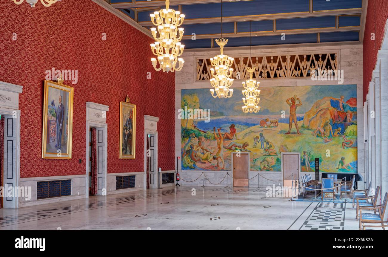 City Hall Inside Oslo Norway Stock Photo - Alamy