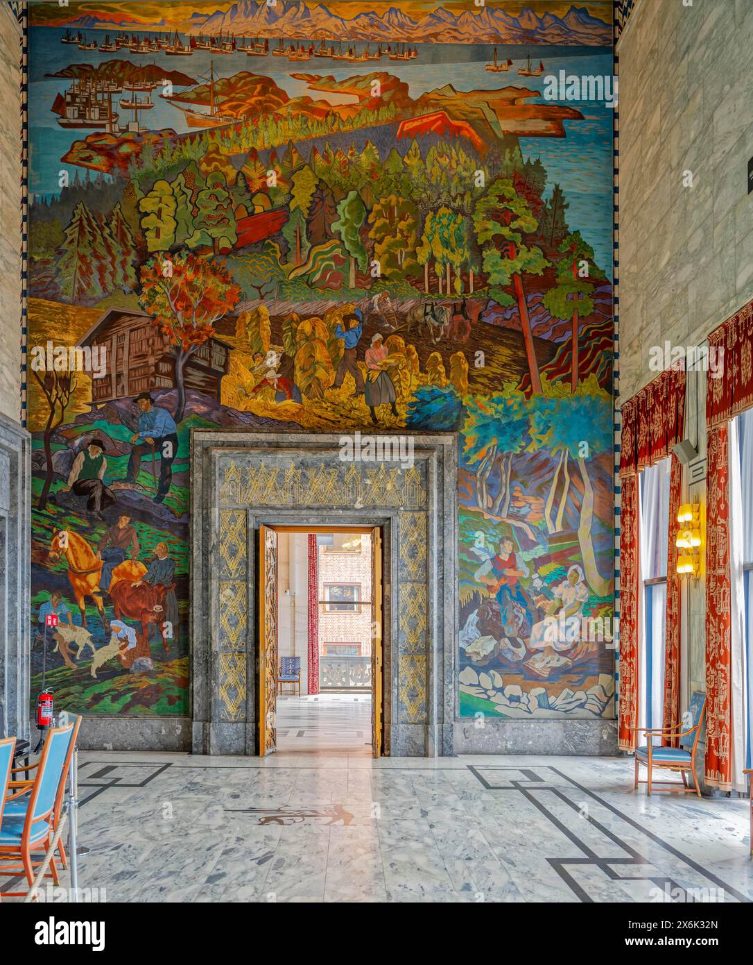 City Hall Inside Oslo Norway Stock Photo - Alamy