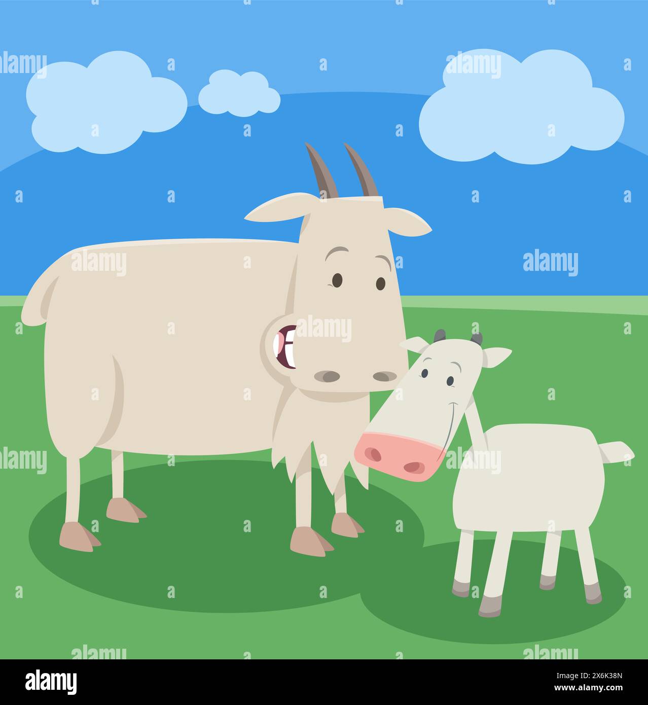 Baby goats Stock Vector Images - Alamy