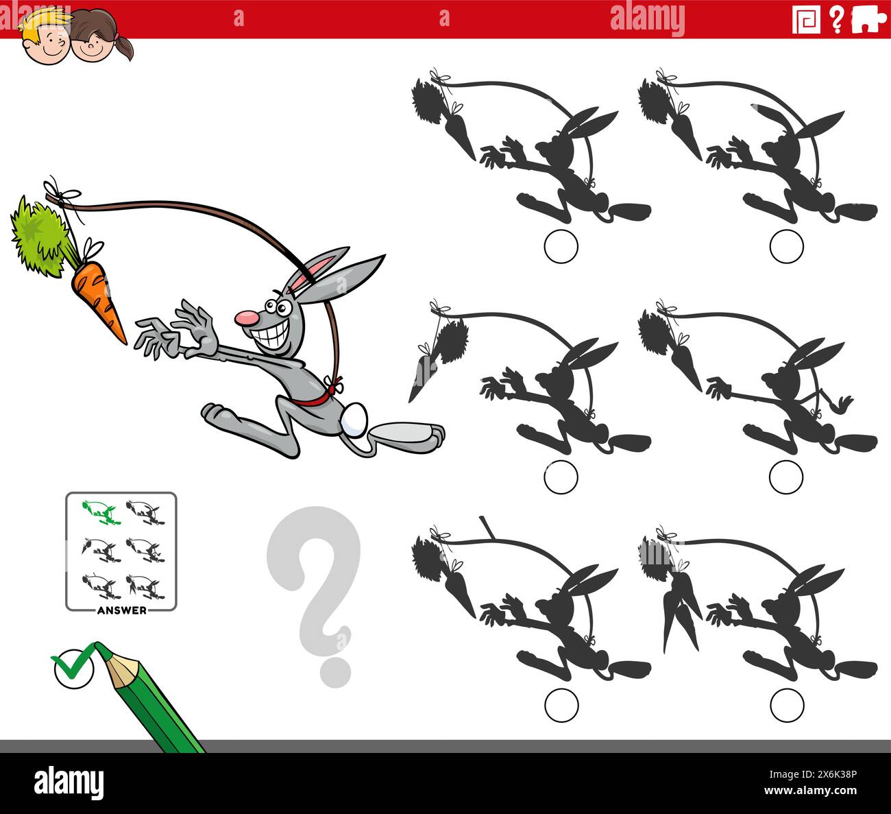 Rabbit dangling carrot Stock Vector Images - Alamy