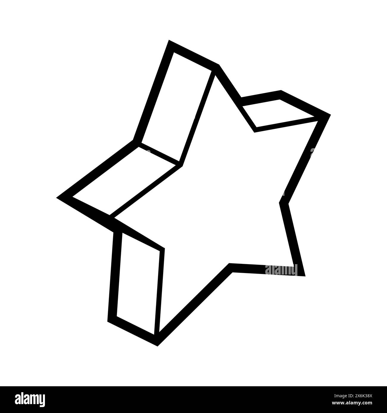 Star icon in isometry. Image for website, app, logo, UI design Stock ...