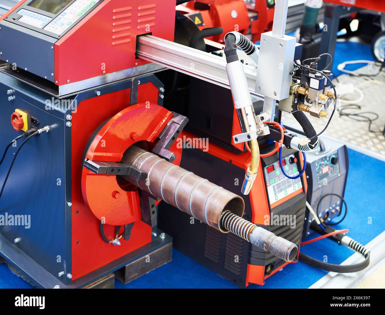 Digital industrial welding machines at the exhibition Stock Photo - Alamy