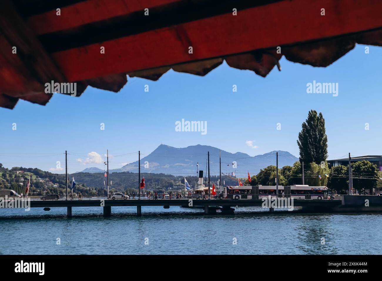 Lucerne, Switzerland - August 10, 2023: View of downtown Lucerne from ...