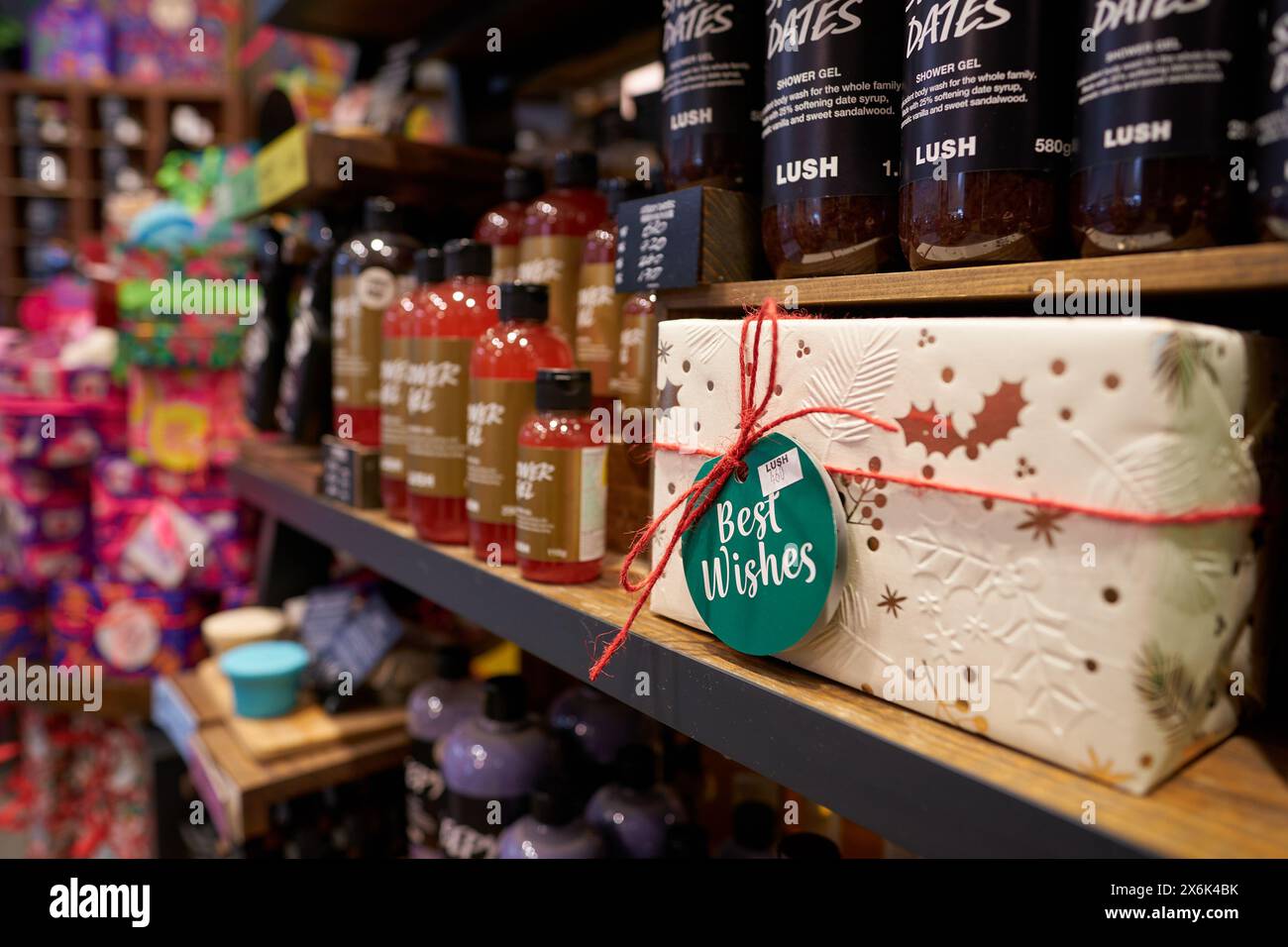 HONG KONG, CHINA - DECEMBER 04, 2023: assorted cosmetics displayed at ...