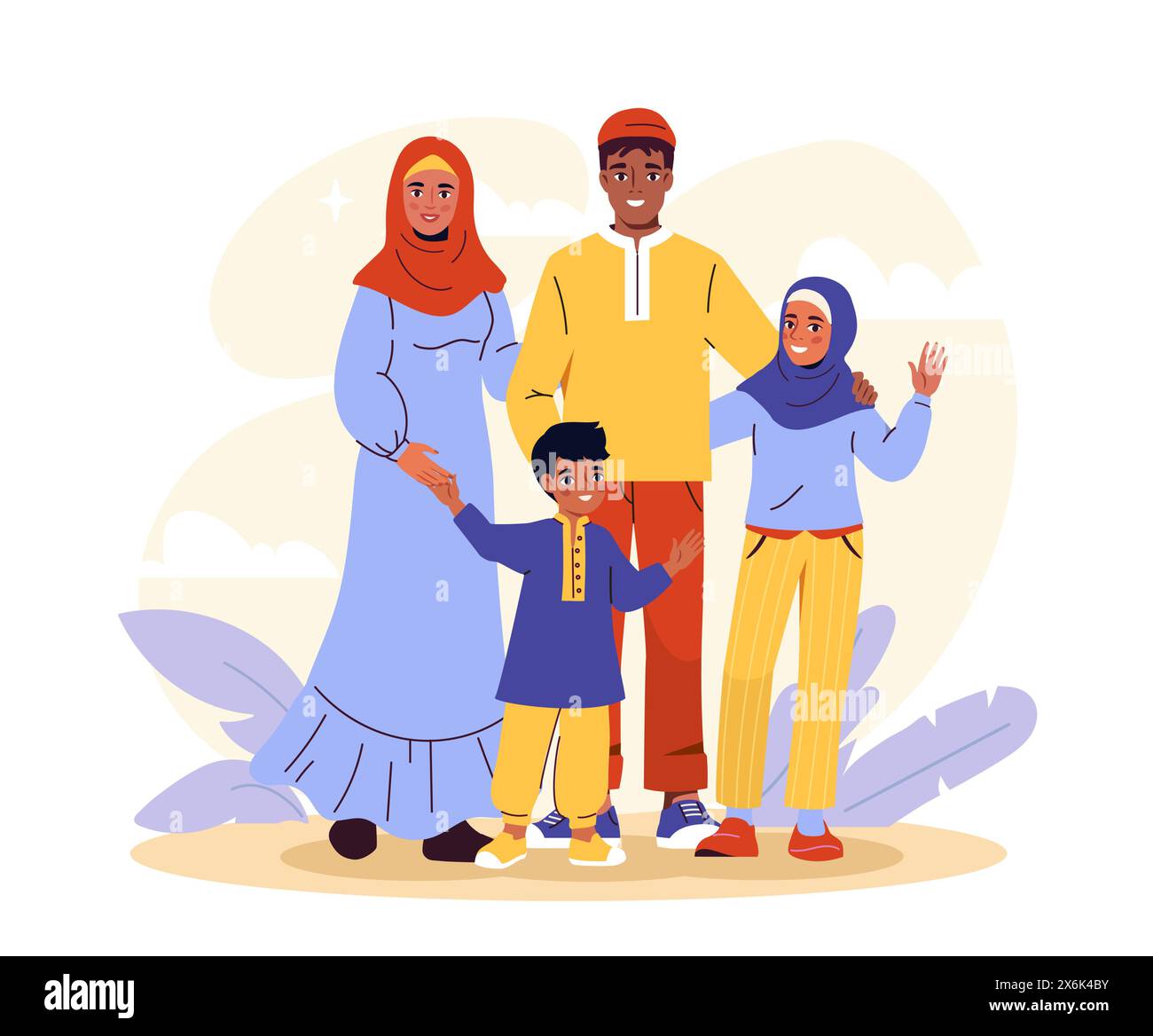 Family of muslim nationality vector Stock Vector Image & Art - Alamy