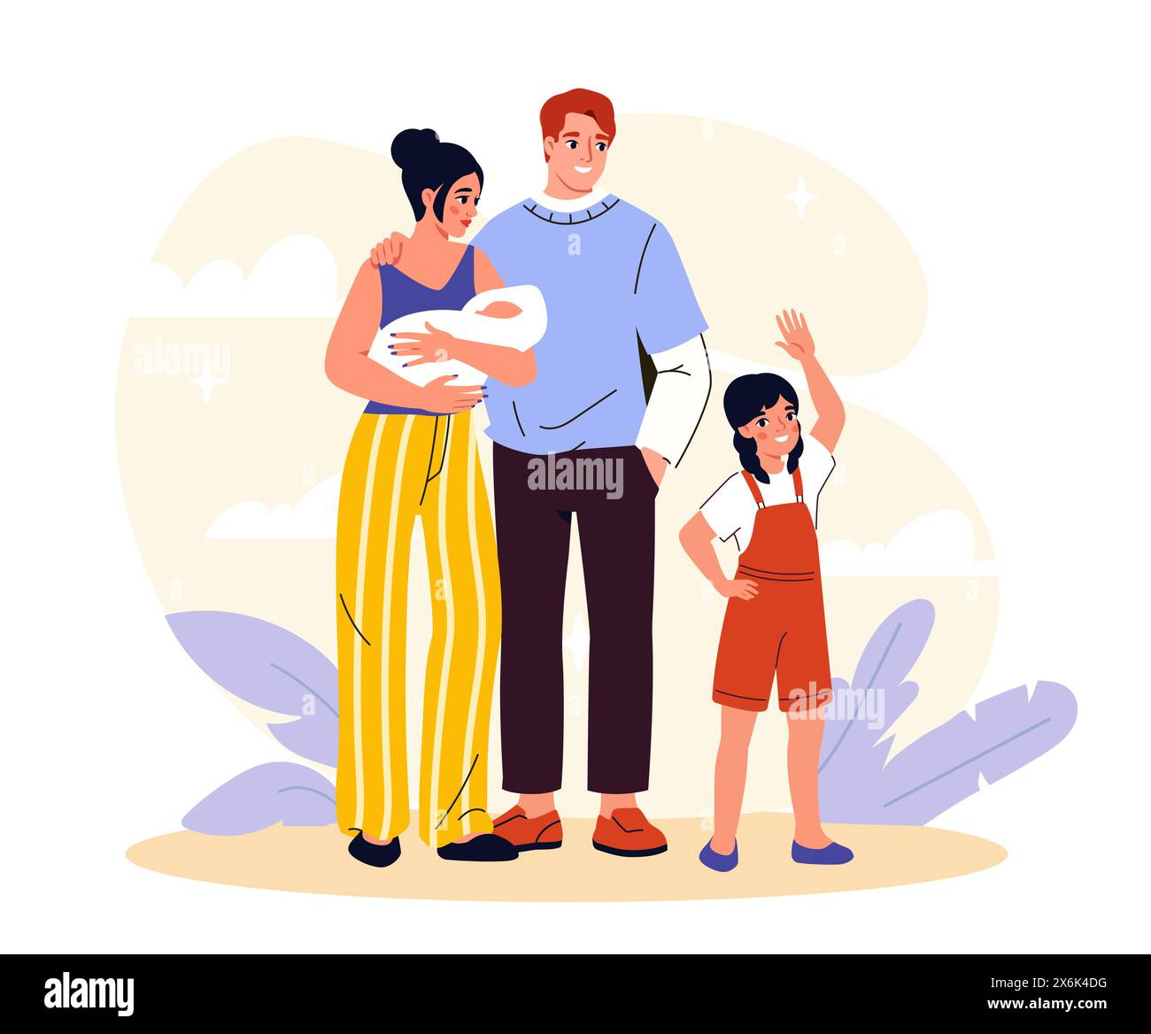 Family of caucasian nationality vector Stock Vector Image & Art - Alamy