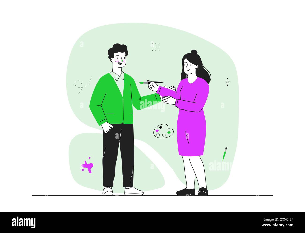 Face painting vector simple Stock Vector Image & Art - Alamy