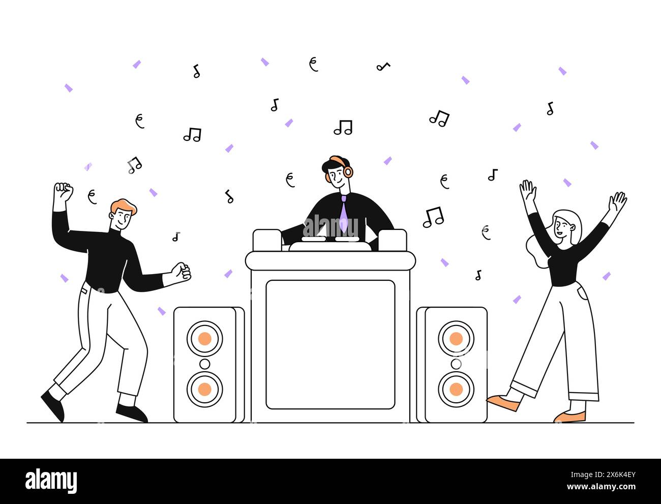 Headphones dj professional mixer Stock Vector Images - Alamy