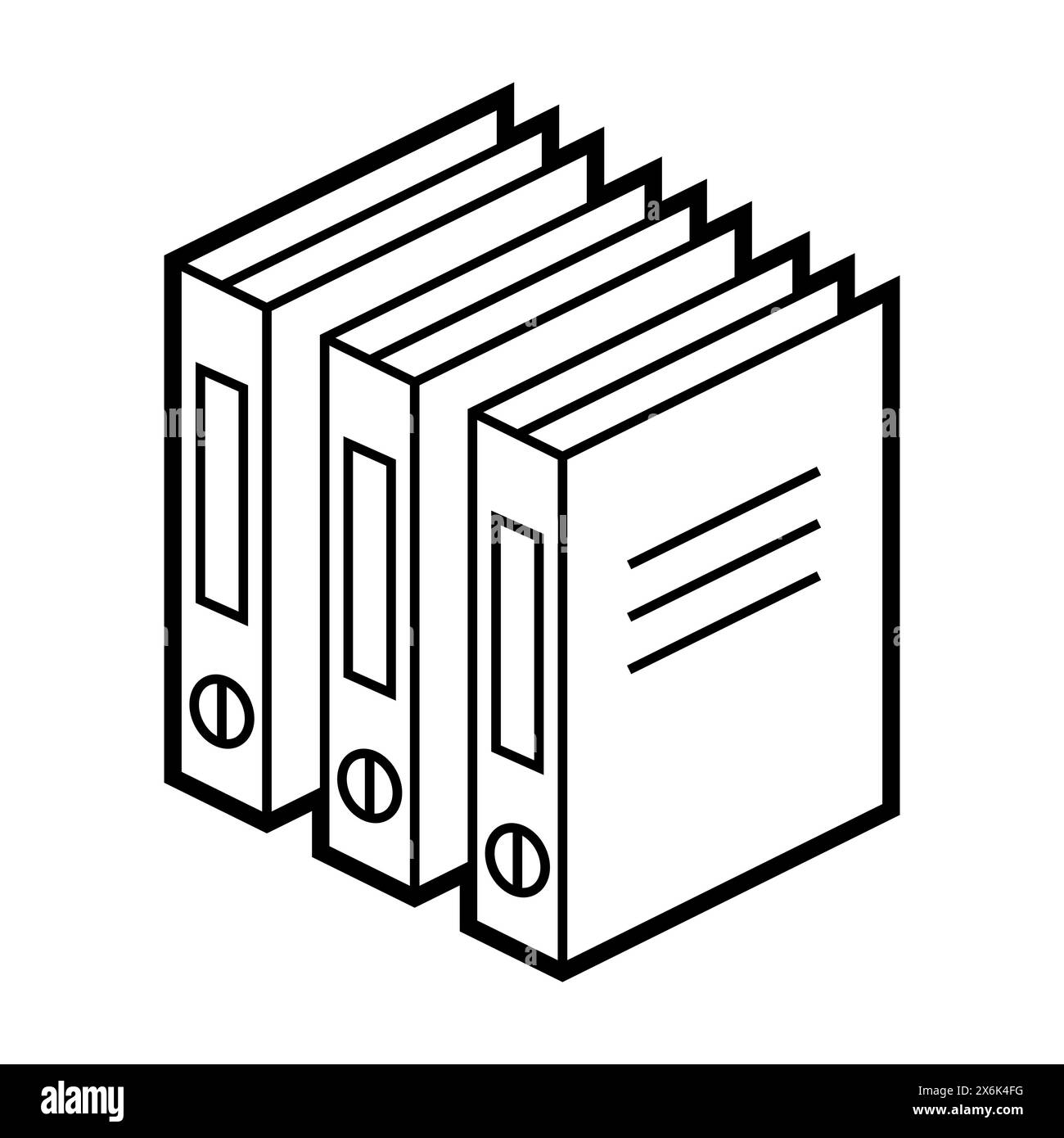 Folders for paper icon in isometry. Storage of information and files. Image for website, app ...