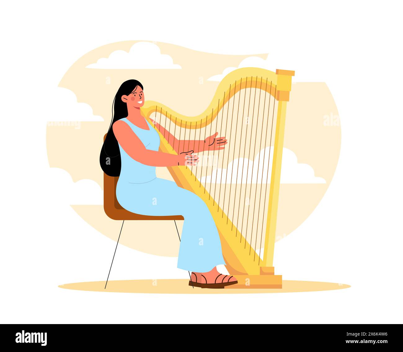 Cartoon harp hi-res stock photography and images - Alamy