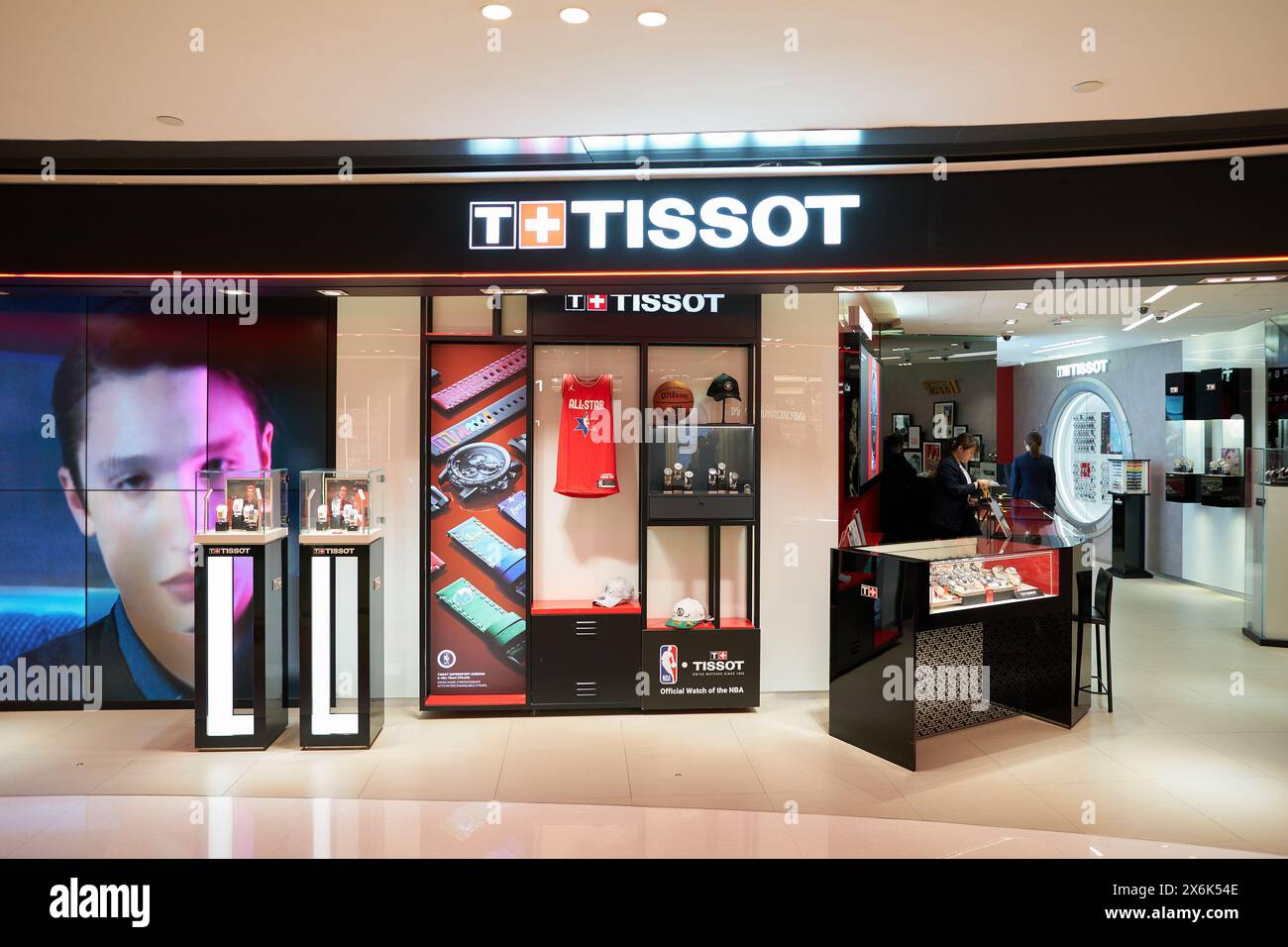 HONG KONG, CHINA - DECEMBER 04, 2023: Tissot store in New Town Plaza ...