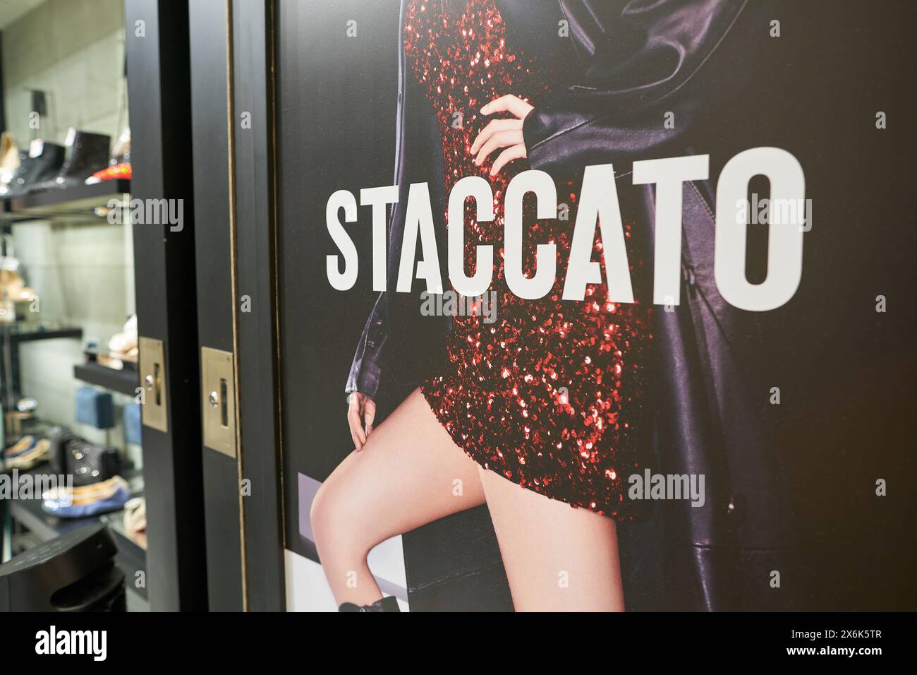 HONG KONG, CHINA - DECEMBER 04, 2023: close up shot of a poster as seen ...